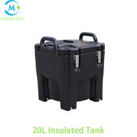 China SUNMORE ROTO 20L Rotomolded PE Insulated Tank, Portable Heat Preservation Plastic Cooler Box With Metal Latches & Handles for sale
