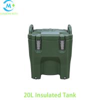 China SUNMORE ROTO Custom 20L Rotomolded PE Insulated Cooler Box, Food Grade Thermal Preservation Tank With Double Handles & Stainless Steel Latches, Support Custom Color And Brand Logo Printing for sale