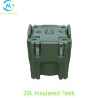 China SUNMORE ROTO Custom 20L Rotomolded PE Insulated Cooler Box, Food Grade Thermal Preservation Tank With Double Handles & Stainless Steel Latches, Support Custom Color And Brand Logo Printing for sale