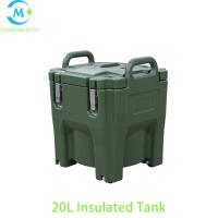 China SUNMORE ROTO Custom 20L Rotomolded PE Insulated Cooler Box, Food Grade Thermal Preservation Tank With Double Handles & Stainless Steel Latches, Support Custom Color And Brand Logo Printing for sale