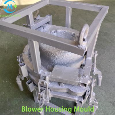 China SUNMORE ROTO Custom Cast Aluminum Blower Housing Rotomolding Mould, OEM Hollow Plastic Fan Shell Rotational Mold With Integral Lifting Frame & Multi-Point Quick Clamps for sale