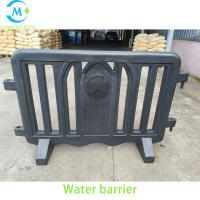 China SUNMORE ROTO Custom Rotomolded PE Water Filled Traffic Barrier, Hollow Plastic Road Safety Water Barrier With Embossed Pattern, Support Custom Color & Logo Embossing for sale