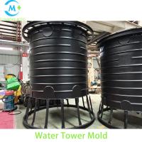 China SUNMORE ROTO Custom Cast Steel Vertical Water Tower Rotomolding Mould, Hollow Plastic Water Storage Tank Mold With Lifting Frame for sale