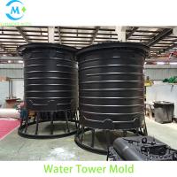 China SUNMORE ROTO Custom Cast Steel Vertical Water Tower Rotomolding Mould, Hollow Plastic Water Storage Tank Mold With Lifting Frame for sale
