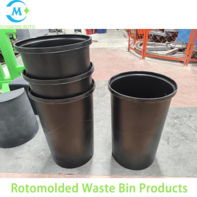 China SUNMORE ROTO Custom Rotomolded Plastic Waste Bin, Hollow Rotational Molding Garbage Container Support Custom Color & Embossed Logo for sale
