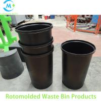 China SUNMORE ROTO Custom Rotomolded Plastic Waste Bin, Hollow Rotational Molding Garbage Container Support Custom Color & Embossed Logo for sale