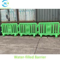 China SUNMORE ROTO OEM Custom Rotomolded PE Water Barrier, Hollow Water Filled Plastic Traffic Isolation Barrier With Custom Embossed Relief Pattern & Color for sale