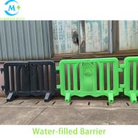 China SUNMORE ROTO OEM Custom Rotomolded PE Water Barrier, Hollow Water Filled Plastic Traffic Isolation Barrier With Custom Embossed Relief Pattern & Color for sale