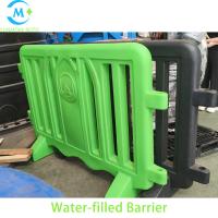 China SUNMORE ROTO OEM Custom Rotomolded PE Water Barrier, Hollow Water Filled Plastic Traffic Isolation Barrier With Custom Embossed Relief Pattern & Color for sale