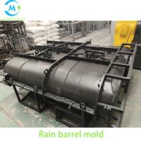 China SUNMORE ROTO OEM Custom Cast Steel Rain Barrel Rotomolding Mould, Horizontal Hollow Rainwater Collection Tank Mold With Integrated Lifting Frame & Multi-Point Quick Clamps for sale