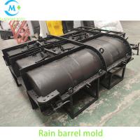 China SUNMORE ROTO OEM Custom Cast Steel Rain Barrel Rotomolding Mould, Horizontal Hollow Rainwater Collection Tank Mold With Integrated Lifting Frame & Multi-Point Quick Clamps for sale