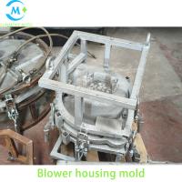 China SUNMORE ROTO OEM Custom Cast Steel Rotomolded Blower Housing Mould, Plastic Fan Shell Rotational Mold With Square Integrated Lifting Frame & Quick Toggle Clamps for sale