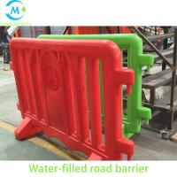 China SUNMORE ROTO OEM Custom Cast Steel Water Filled Road Barrier Rotomolding Mould, Plastic Traffic Isolation Fence Mold With Rectangular Integral Lifting Frame & Full Perimeter Toggle Quick Clamps for sale