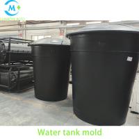 China SUNMORE ROTO OEM Custom Vertical Round Rotomolded Water Tank Mould, Thick Cast Steel Plastic Storage Tank Mold With Integrated Top Cover Frame & Full Circle Quick Toggle Clamps for sale