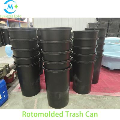 China SUNMORE ROTO OEM Custom Rotomolded Vertical Plastic Trash Can, Thick UV Resistant Hollow Waste Bin For Outdoor Public Site & Community for sale