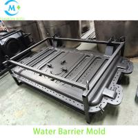 China Drawing Custom Hollow Water Filled Traffic Barrier Rotational Iron Mould, Cast Steel Plastic Road Isolation Block Roto Mold for sale