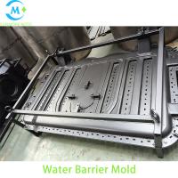 China Drawing Custom Hollow Water Filled Traffic Barrier Rotational Iron Mould, Cast Steel Plastic Road Isolation Block Roto Mold for sale