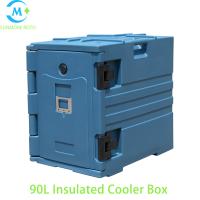 China SUNMORE ROTO OEM 90L Blue-Grey Handle Type Rotomolded Insulated Box, Thick PU Foam Hot & Cold Holding GN Pan Food Transport Cabinet For Central Kitchen Catering Canteen for sale