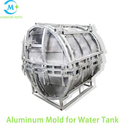 China SUNMORE ROTO Custom Rotomolding Aluminum Water Tank Mould, Aluminum Alloy Rotational Mold For PE Plastic Horizontal Water Storage Tank for sale