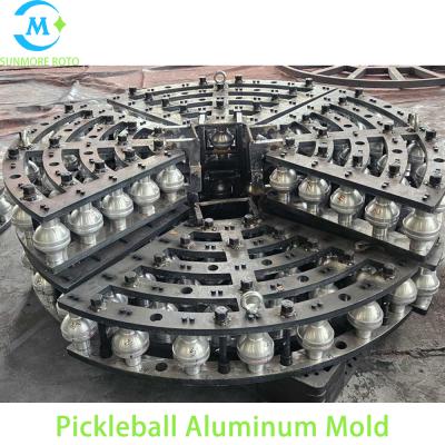 China SUNMORE ROTO Custom Multi-Cavity Rotomolding Aluminum Pickleball Mould, Aluminum Alloy Rotational Mold For Hollow PE Plastic Pickleball for sale