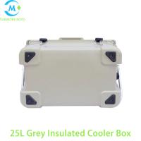 China SUNMORE ROTO 25L Grey Rotomolded Insulated Cooler Box, Outdoor Portable Ice Chest, Waterproof Thermal Cooler Box For Fishing Camping Travel for sale
