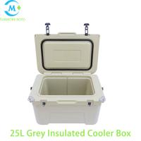 China SUNMORE ROTO 25L Grey Rotomolded Insulated Cooler Box, Outdoor Portable Ice Chest, Waterproof Thermal Cooler Box For Fishing Camping Travel for sale