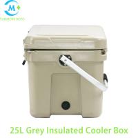 China SUNMORE ROTO 25L Grey Rotomolded Insulated Cooler Box, Outdoor Portable Ice Chest, Waterproof Thermal Cooler Box For Fishing Camping Travel for sale