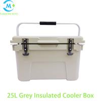 China SUNMORE ROTO 25L Grey Rotomolded Insulated Cooler Box, Outdoor Portable Ice Chest, Waterproof Thermal Cooler Box For Fishing Camping Travel for sale