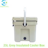 China SUNMORE ROTO 25L Grey Rotomolded Insulated Cooler Box, Outdoor Portable Ice Chest, Waterproof Thermal Cooler Box For Fishing Camping Travel for sale