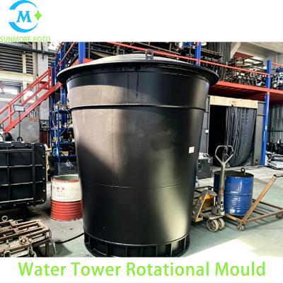 China SUNMORE ROTO Custom Welded Steel Rotomolding Mold For Plastic Vertical Water Tower, Large Rotational Mould For Rotomolded Water Storage Tank for sale