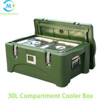 China SUNMORE ROTO 30L Dark Green Rotomolded GN Pan Insulated Food Box, Custom 2 / 3 Compartment Portable Thermal Container For Catering Group Meal Delivery for sale