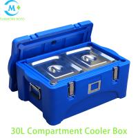 China SUNMORE ROTO 30L Blue Rotomolded Thermal Food Carrier Box, Customizable 2 or 3 GN Pan Insulated Container For Canteen & Catering Meal Transport for sale