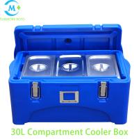 China SUNMORE ROTO 30L Blue Rotomolded Thermal Food Carrier Box, Customizable 2 or 3 GN Pan Insulated Container For Canteen & Catering Meal Transport for sale
