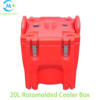 China SUNMORE ROTO 20L Red Rotomolded Portable Insulated Cooler Box, Small Thermal Storage Container For Outdoor Camping Fishing Food Transport for sale