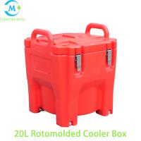 China SUNMORE ROTO 20L Red Rotomolded Portable Insulated Cooler Box, Small Thermal Storage Container For Outdoor Camping Fishing Food Transport for sale
