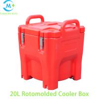 China SUNMORE ROTO 20L Red Rotomolded Portable Insulated Cooler Box, Small Thermal Storage Container For Outdoor Camping Fishing Food Transport for sale