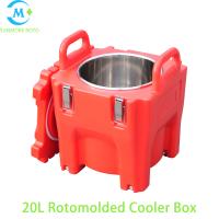 China SUNMORE ROTO 20L Red Rotomolded Portable Insulated Cooler Box, Small Thermal Storage Container For Outdoor Camping Fishing Food Transport for sale
