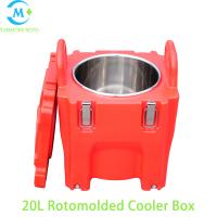 China SUNMORE ROTO 20L Red Rotomolded Portable Insulated Cooler Box, Small Thermal Storage Container For Outdoor Camping Fishing Food Transport for sale