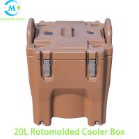 China SUNMORE ROTO 20L Coffee Brown Rotomolded Insulated Cooler Box, Compact Portable Thermal Container For Outdoor Fishing Camping Catering Food Fresh-Keeping for sale