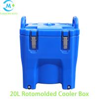China SUNMORE ROTO 20L Blue Rotomolded Insulated Cooler Box, Portable All-Weather Thermal Storage Bin For Outdoor Activities & Catering Fresh Food Transport for sale