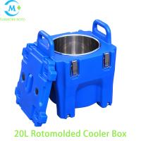 China SUNMORE ROTO 20L Blue Rotomolded Insulated Cooler Box, Portable All-Weather Thermal Storage Bin For Outdoor Activities & Catering Fresh Food Transport for sale