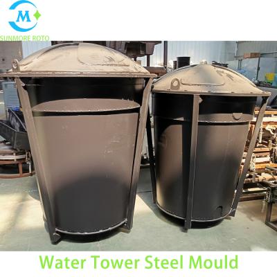 China SUNMORE ROTO OEM Custom Conical Vertical Water Tower Rotomolding Steel Mould, Thick Welded Rotational Mold For Plastic Conical Liquid Storage Tank for sale