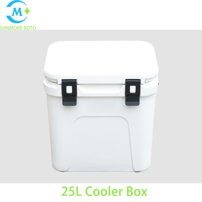 China SUNMORE ROTO OEM 25L Rotomolded Cooler Box, Portable Sealed Thermal Insulation Container For Outdoor Camping, Seafood & Goods Transportation for sale