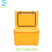 China SUNMORE ROTO OEM 35L Rotomolded Thermal Cooler Container, Openable Sealed Portable Insulated Storage Box For Outdoor Activities, Fresh Product Transport for sale