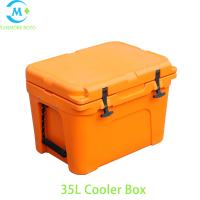 China SUNMORE ROTO OEM 35L Rotomolded Thermal Cooler Container, Openable Sealed Portable Insulated Storage Box For Outdoor Activities, Fresh Product Transport for sale