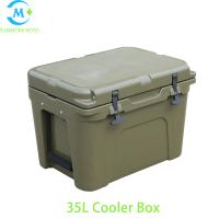China SUNMORE ROTO Custom 35L Rotomolded Insulated Cooler Box, Double Latch Sealed Portable Temperature Retention Container For Outdoor Fishing And Fresh Product Storage for sale