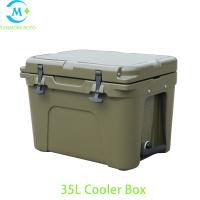 China SUNMORE ROTO Custom 35L Rotomolded Insulated Cooler Box, Double Latch Sealed Portable Temperature Retention Container For Outdoor Fishing And Fresh Product Storage for sale