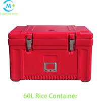 China SUNMORE ROTO OEM 60L Rotomolded Insulated Rice Container, Stainless Steel Buckle Sealed Thermal Hot Food Box For Central Kitchen & Group Catering Delivery for sale