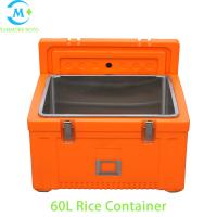 China SUNMORE ROTO 60L Rotomolded Catering Thermal Rice Box, Stainless Steel Latch Airtight Insulated Hot Food Container For Staff Canteen And Outdoor Catering for sale