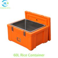 China SUNMORE ROTO 60L Rotomolded Catering Thermal Rice Box, Stainless Steel Latch Airtight Insulated Hot Food Container For Staff Canteen And Outdoor Catering for sale